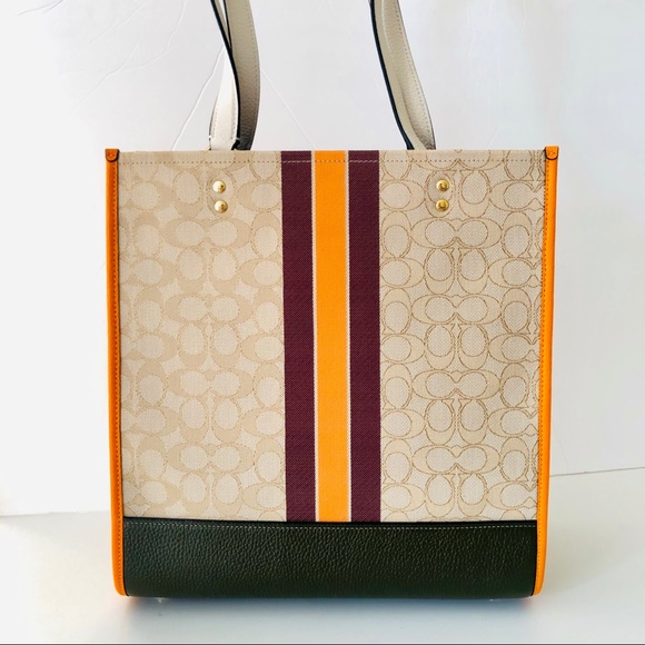 Coach | Bags | Coach Dempsey Book Tote Signature Jacquard Purse | Poshmark